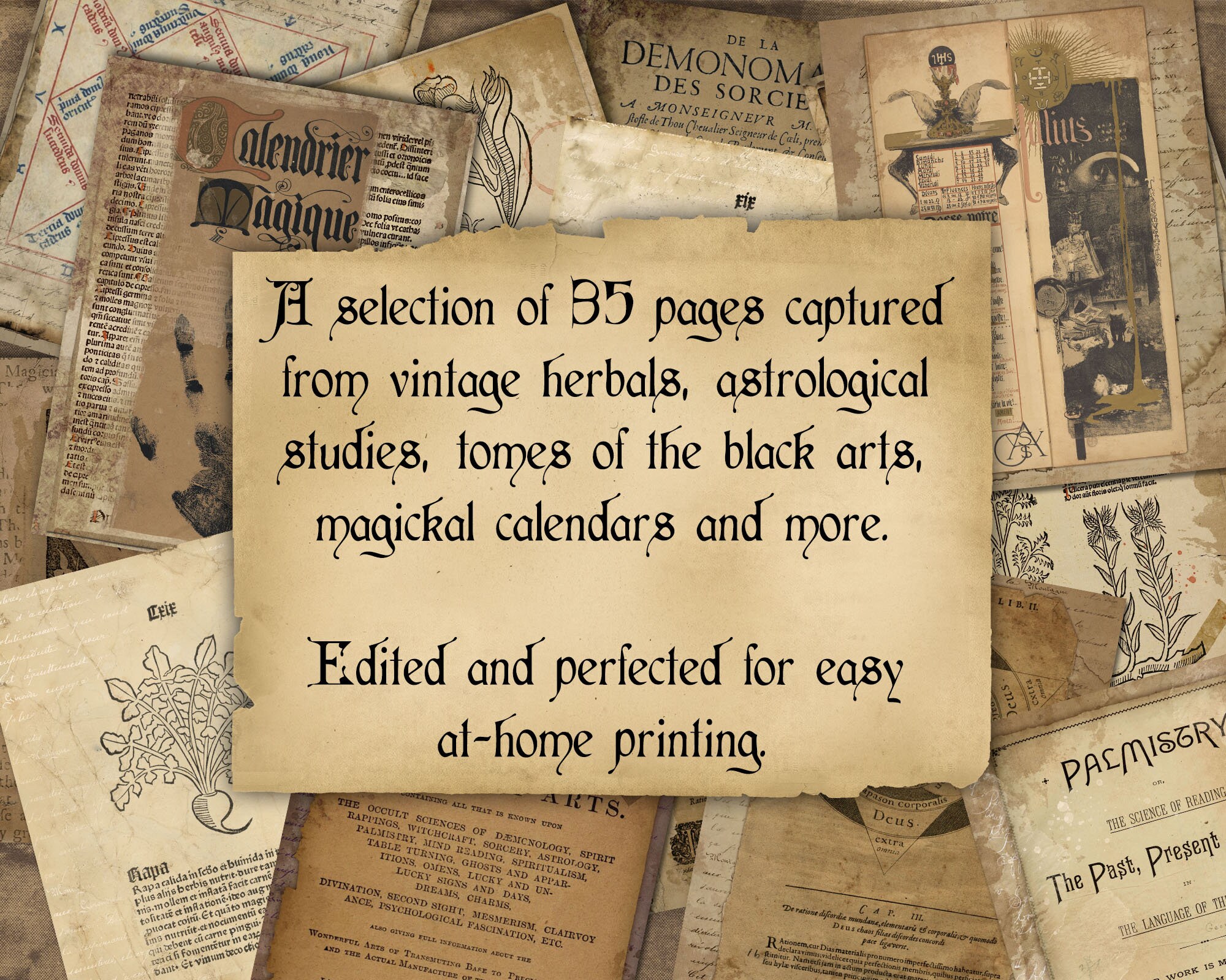 Vintage Occult Book Pages Astrology Charmed Book of Shadows - Etsy