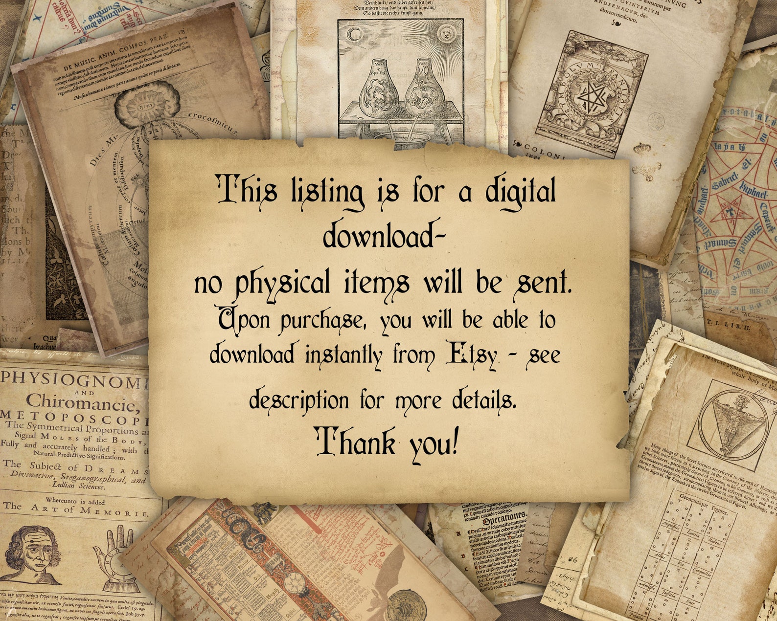 Vintage Occult Book Pages Astrology Charmed Book of Shadows - Etsy