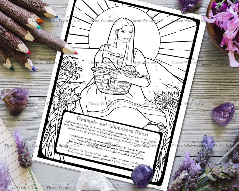 Lughnasadh, Lammas, Sabbat, Wheel of the Year, Coloring Pages, Book of ...