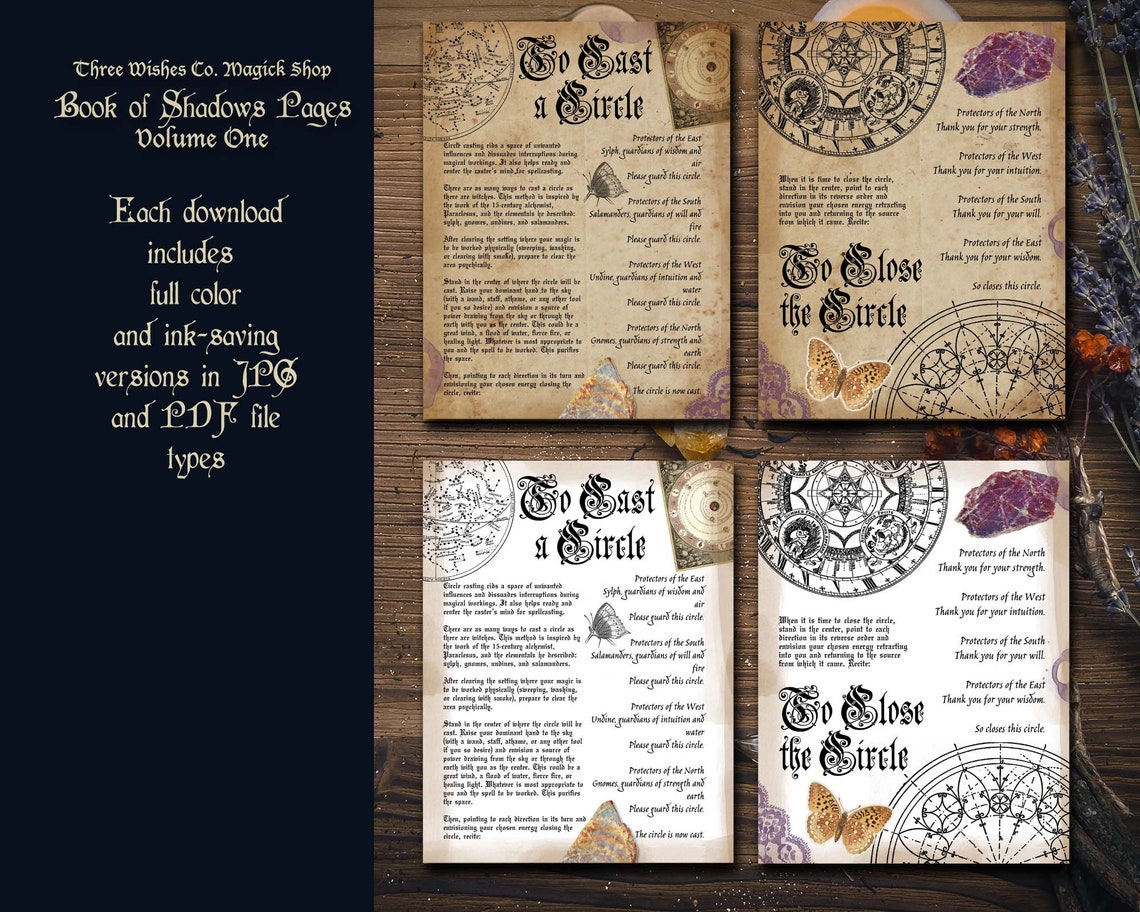Book of Shadows Pages, Vol One, Grimoire, Witch Ideas, Spell Book ...