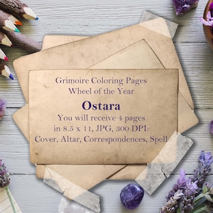 Ostara Coloring Page, Spring Equinox, Sabbat, Wheel of the Year ...