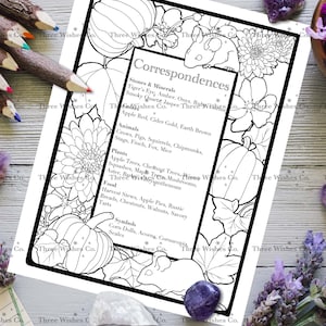 Mabon Coloring Page, Sabbat, Wheel of the Year, Coloring Pages, Book of ...