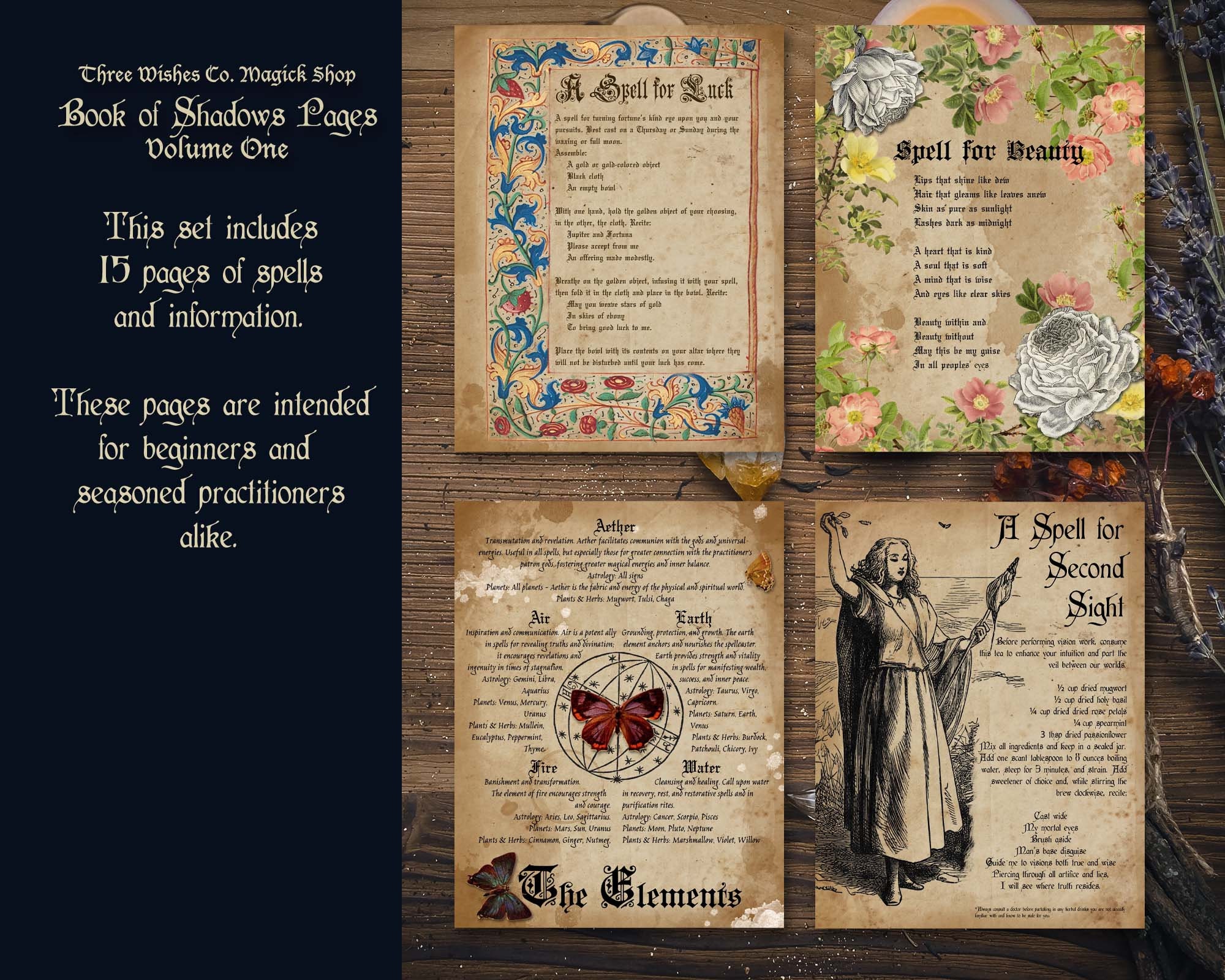 Book of Shadows Pages, Vol One, Grimoire, Witch Ideas, Spell Book ...