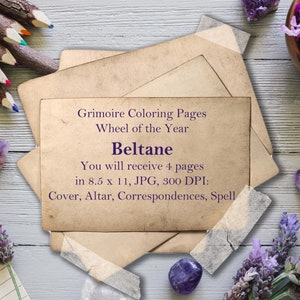 Beltane Coloring Page, May Day, Sabbath, Wheel of the Year, Coloring ...