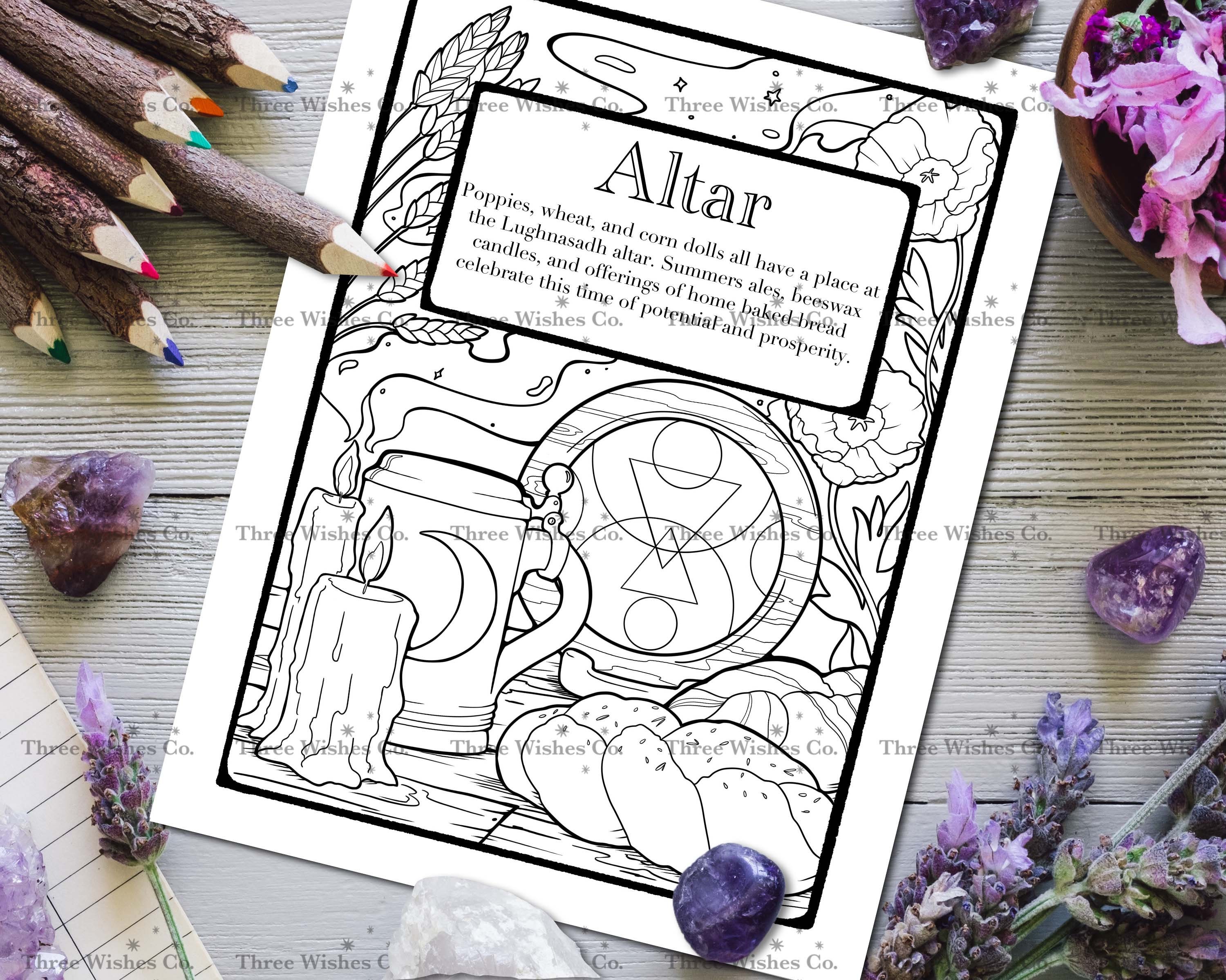 Lughnasadh, Lammas, Sabbat, Wheel of the Year, Coloring Pages, Book of ...