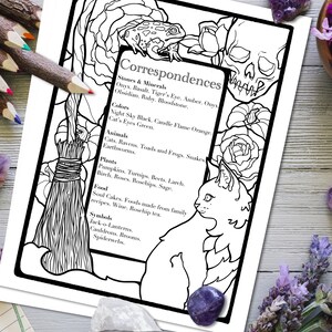 Samhain Coloring Page, Sabbat, Wheel of the Year, Coloring Pages, Book ...