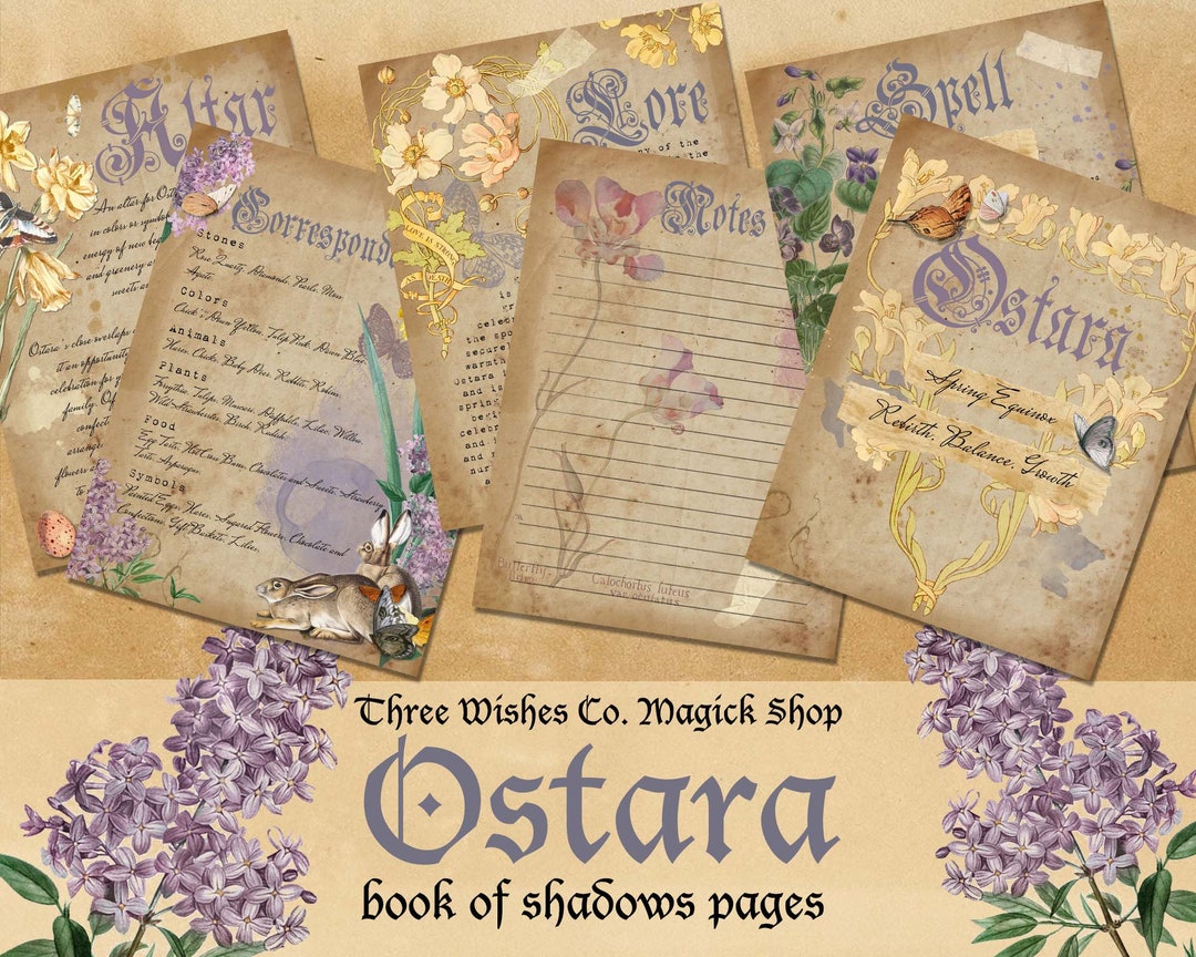 Ostara, Book of Shadows, Sabbath, Scrapbook, Witch Collage, Spell Book ...