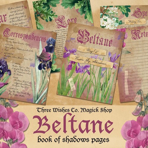 Ostara Book of Shadows Sabbath Scrapbook Witch Collage - Etsy