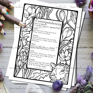 Imbolc Coloring Page, Candlemas, Sabbat, Wheel of the Year, Coloring ...