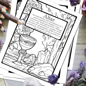Samhain Coloring Page, Sabbat, Wheel of the Year, Coloring Pages, Book ...