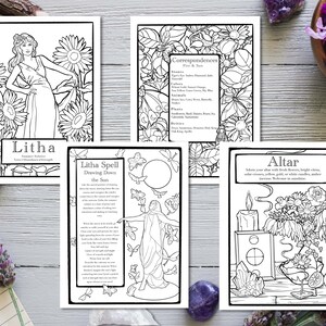 Litha, Sabbat, Wheel of the Year, Coloring Pages, Book of Spells, Wicca ...
