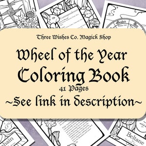 Samhain Coloring Page, Sabbat, Wheel of the Year, Coloring Pages, Book ...