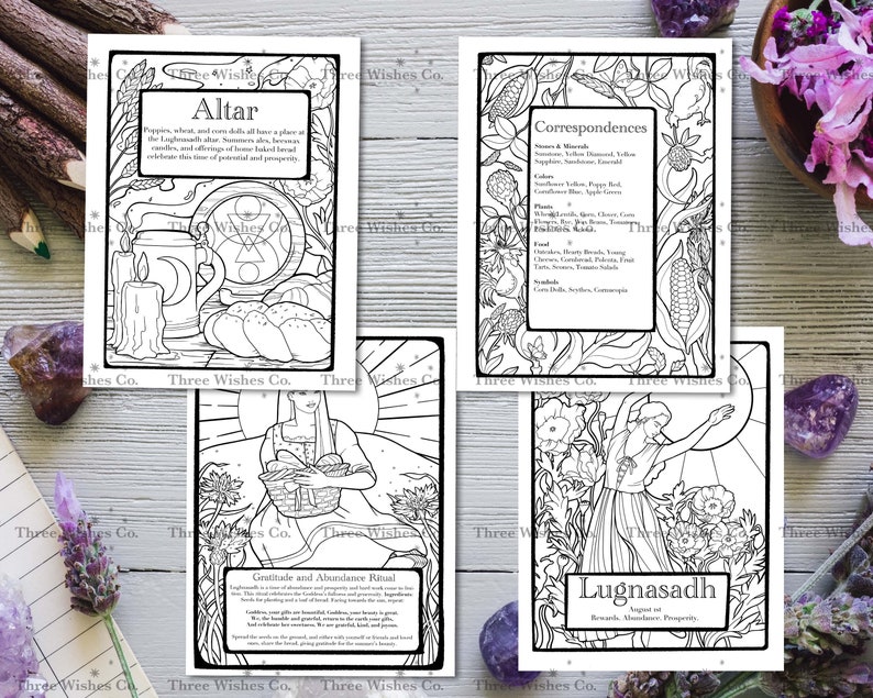 Lughnasadh, Lammas, Sabbat, Wheel of the Year, Coloring Pages, Book of ...