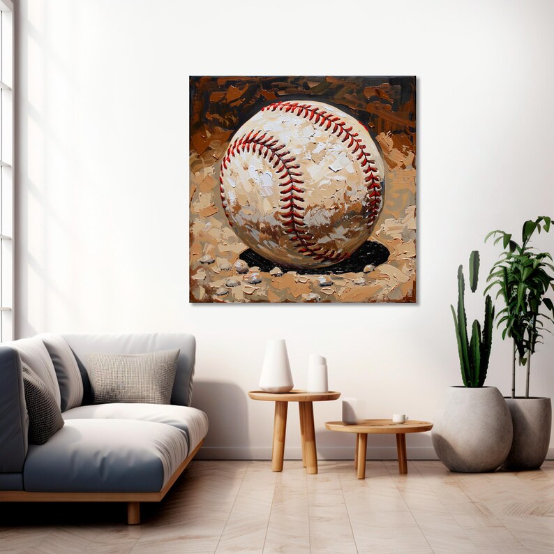 Baseball Ball Painting Sports Artwork - Etsy