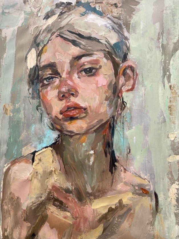 Sweet Lady Original Artwork on Canvas - Etsy