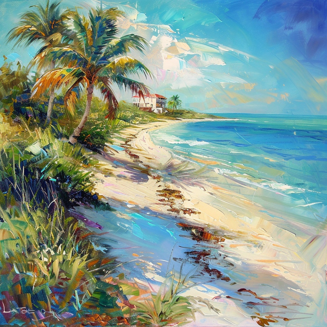 Palm Trees in Florida - Original Acrylic Painting - Etsy