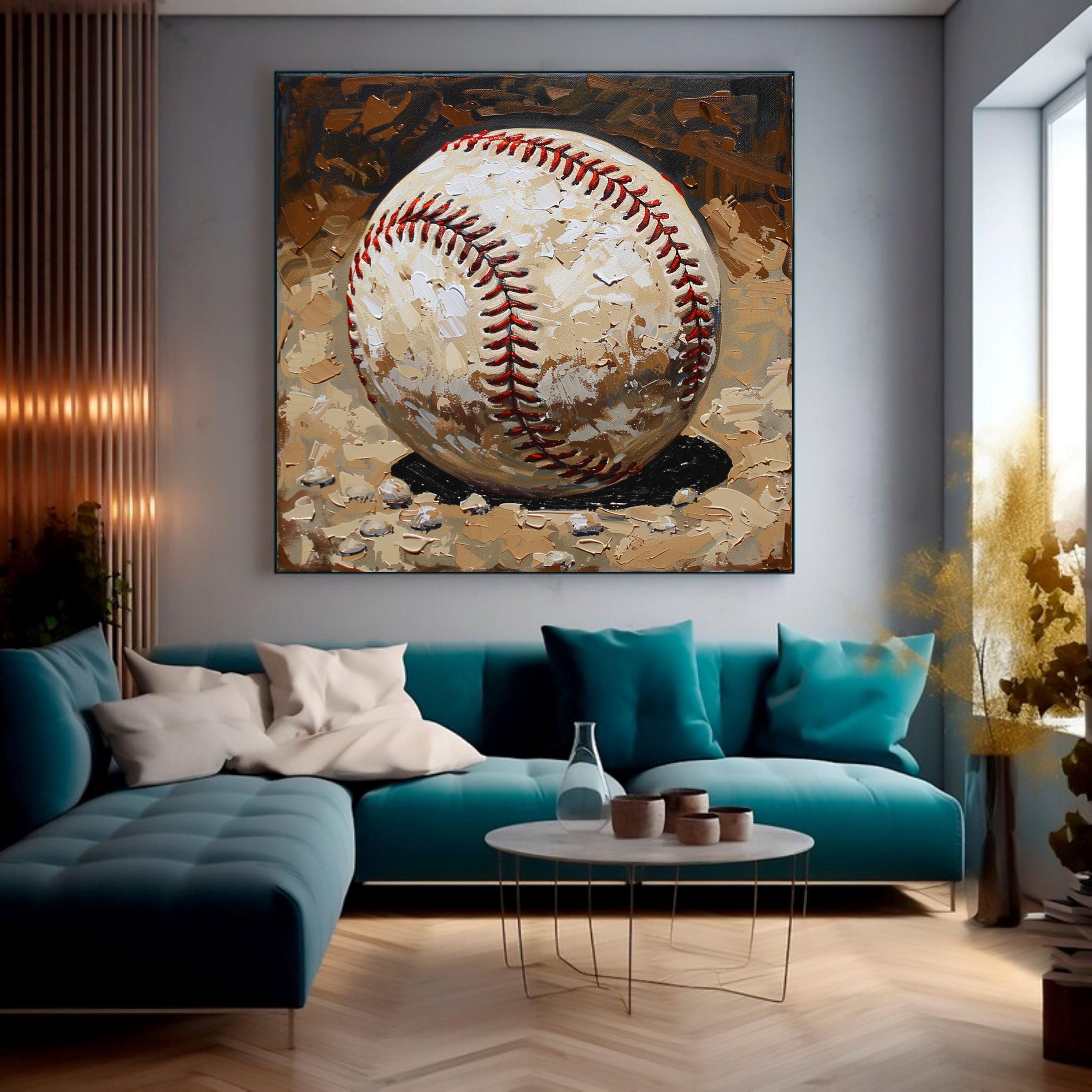 Baseball Ball Painting Sports Artwork - Etsy