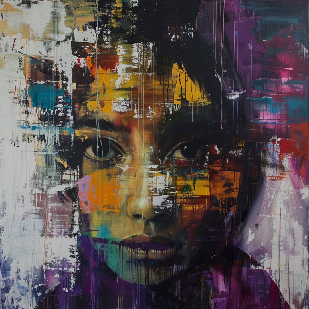 Abstract Women Portrait Acrylic Painting - Modern Art - Portrait Decor ...