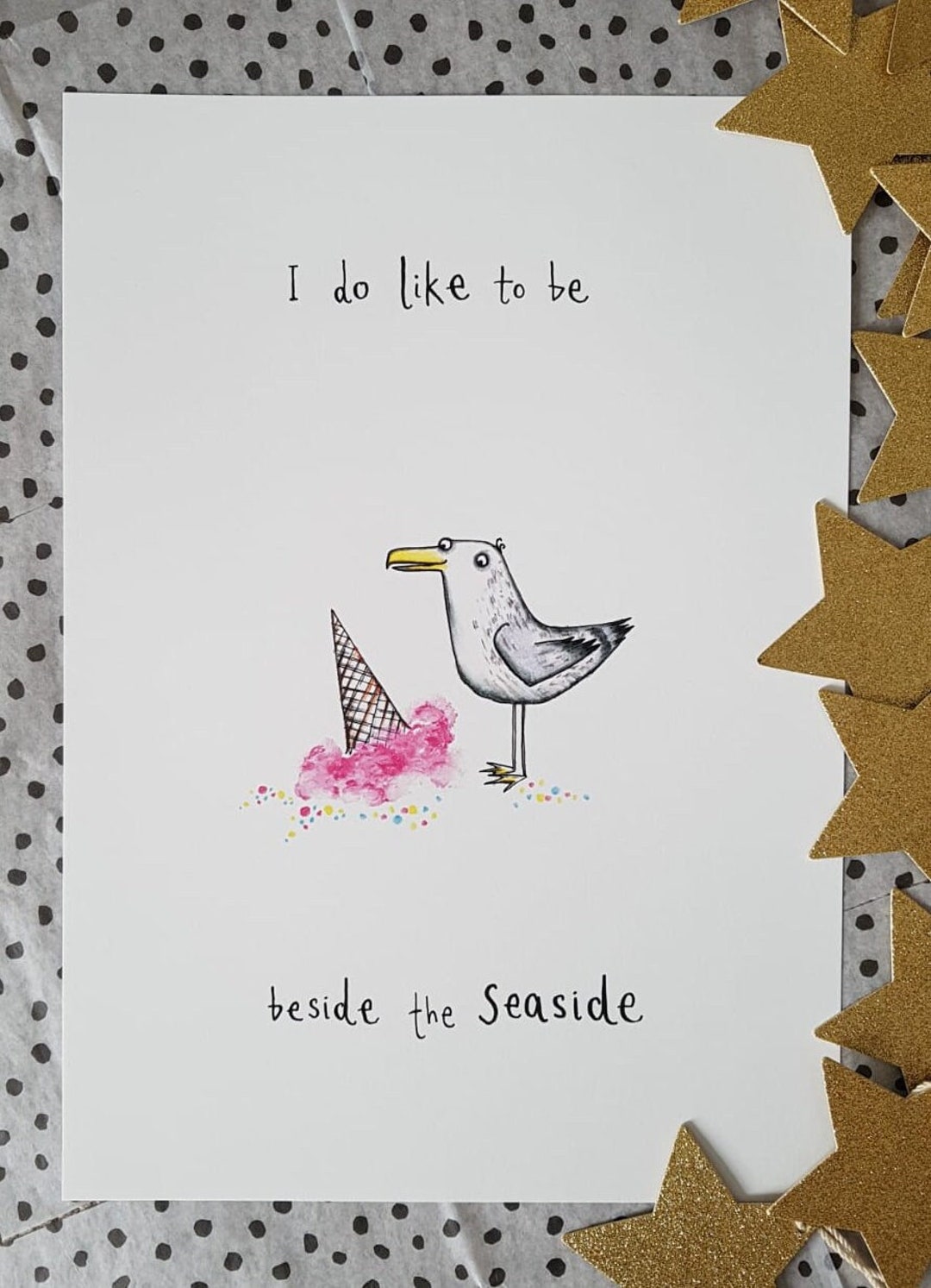 Beached Seagull A4 Print A3 Print Wall Art Beach Print Fine Art Print ...