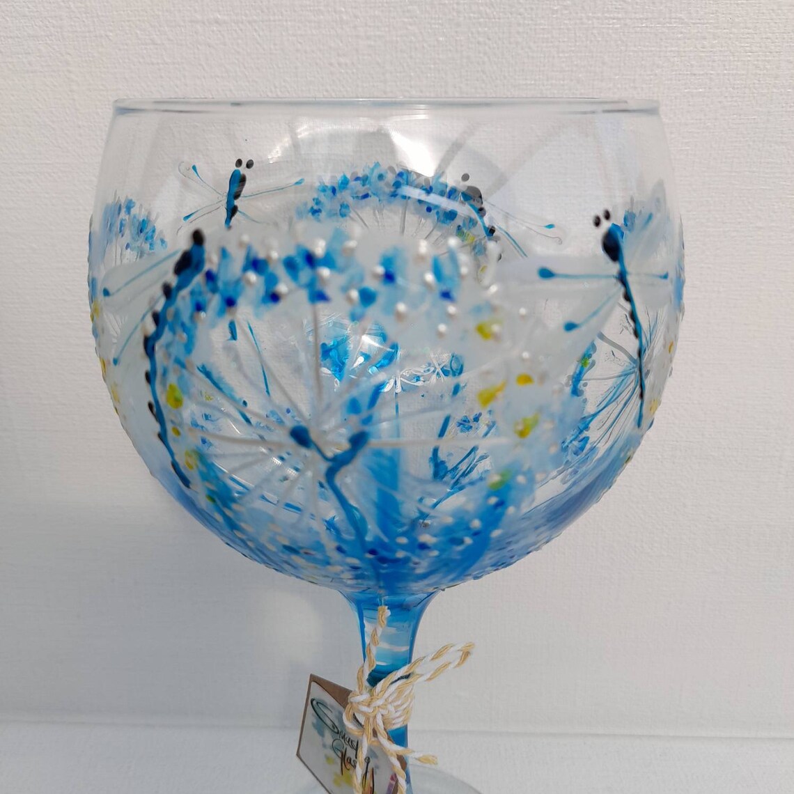 Frosty Flight of the Dragonfly Hand Painted Gin Glass can | Etsy UK