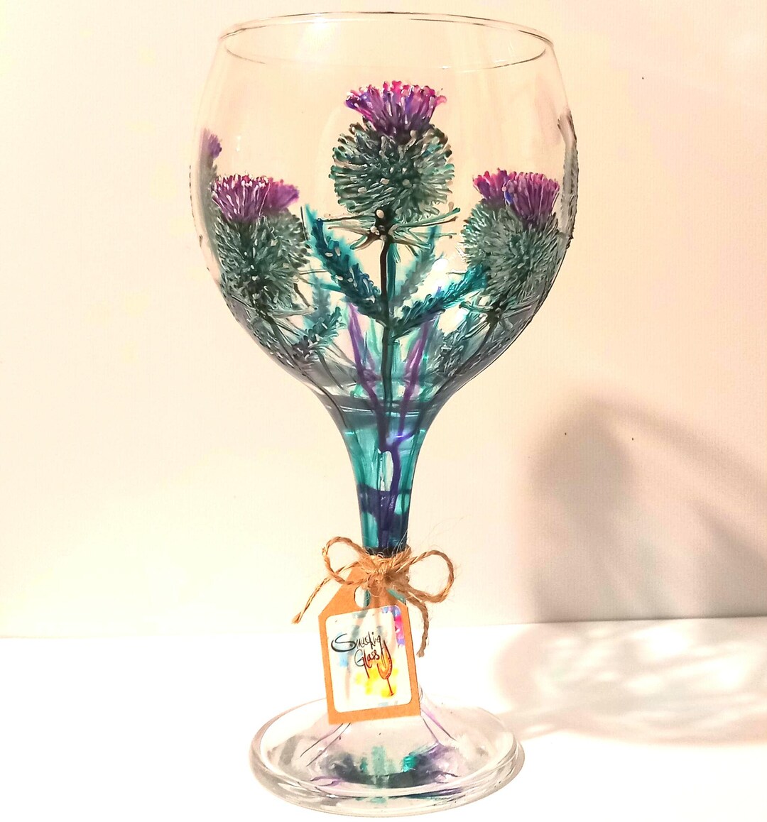 Thistle Friends Hand Painted Gin Glass (can Personalise) Unique ...