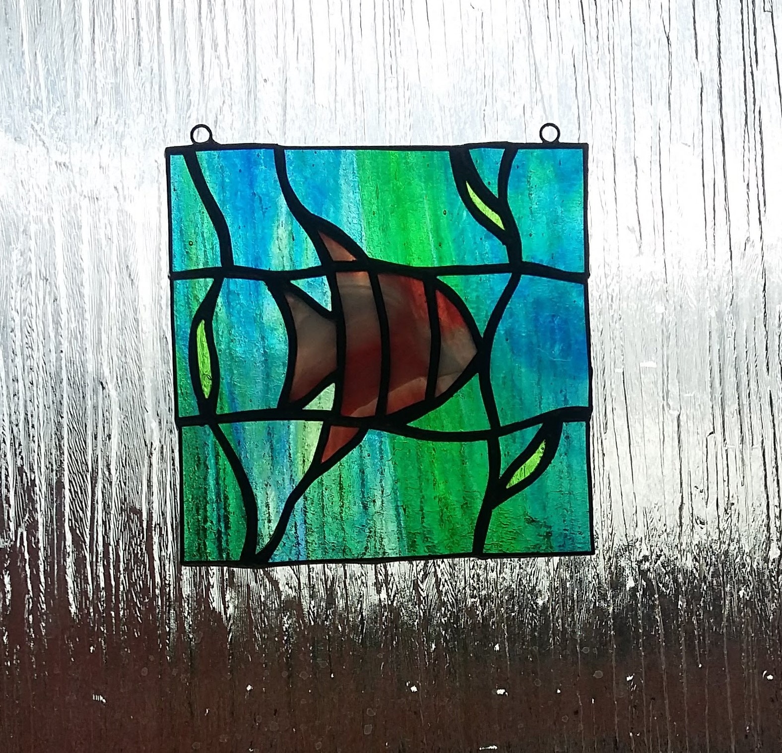 Angel Fish Stained Glass Panel Suncatcher - Etsy UK