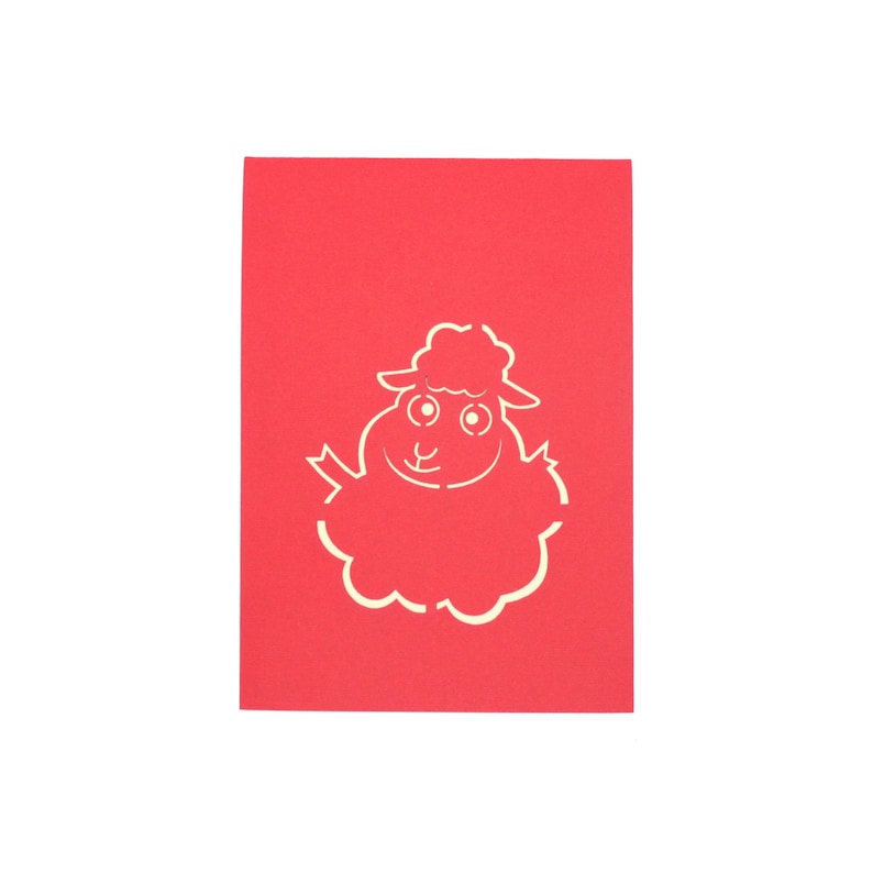 Pop up Sheep Card Template SVG DXF PDF (digital Download) - Etsy