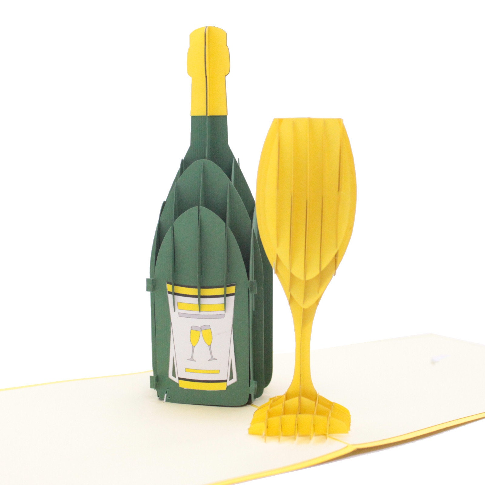 Pop up Champagne Celebration DIY Card Template for Cutting Machine ...