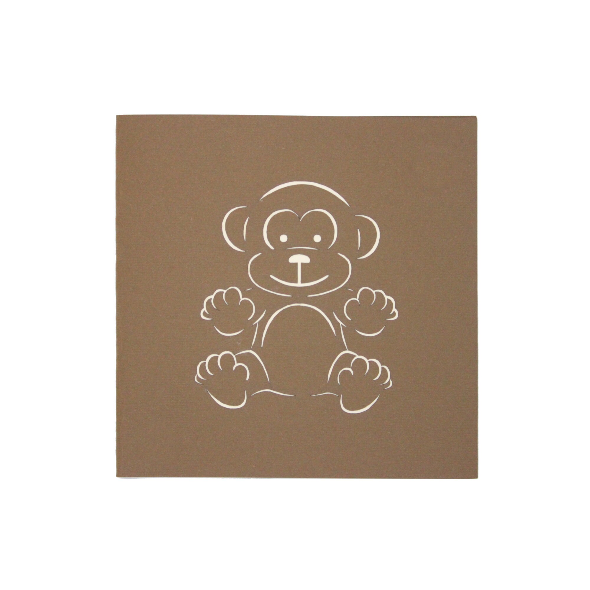 Pop up Monkey Card Template SVG DXF PDF (digital Download) - Etsy