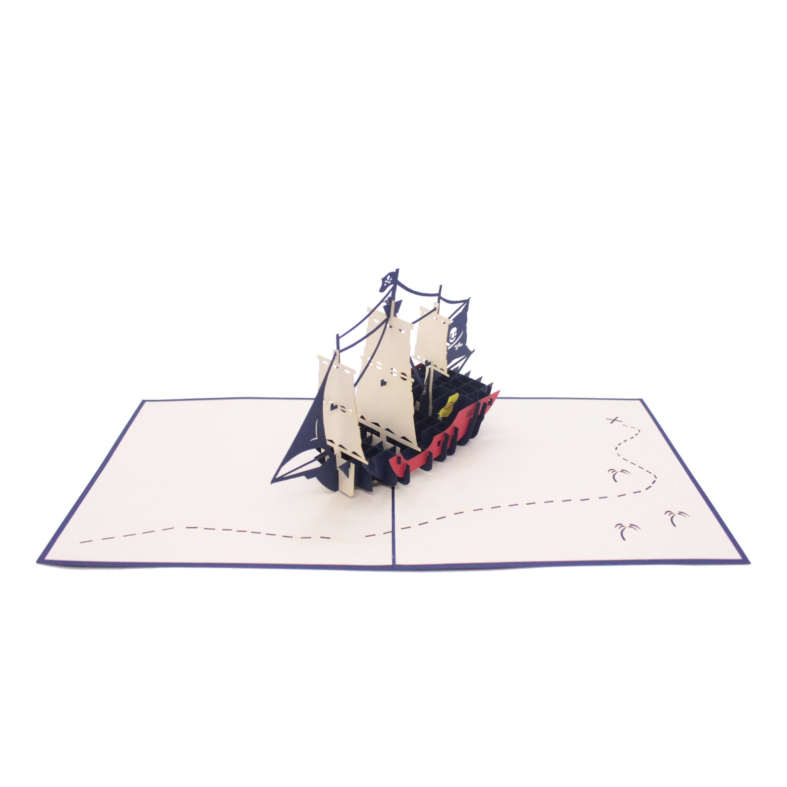 Pop up Pirate Ship Card Template for Silhouette and Cricut (digital ...