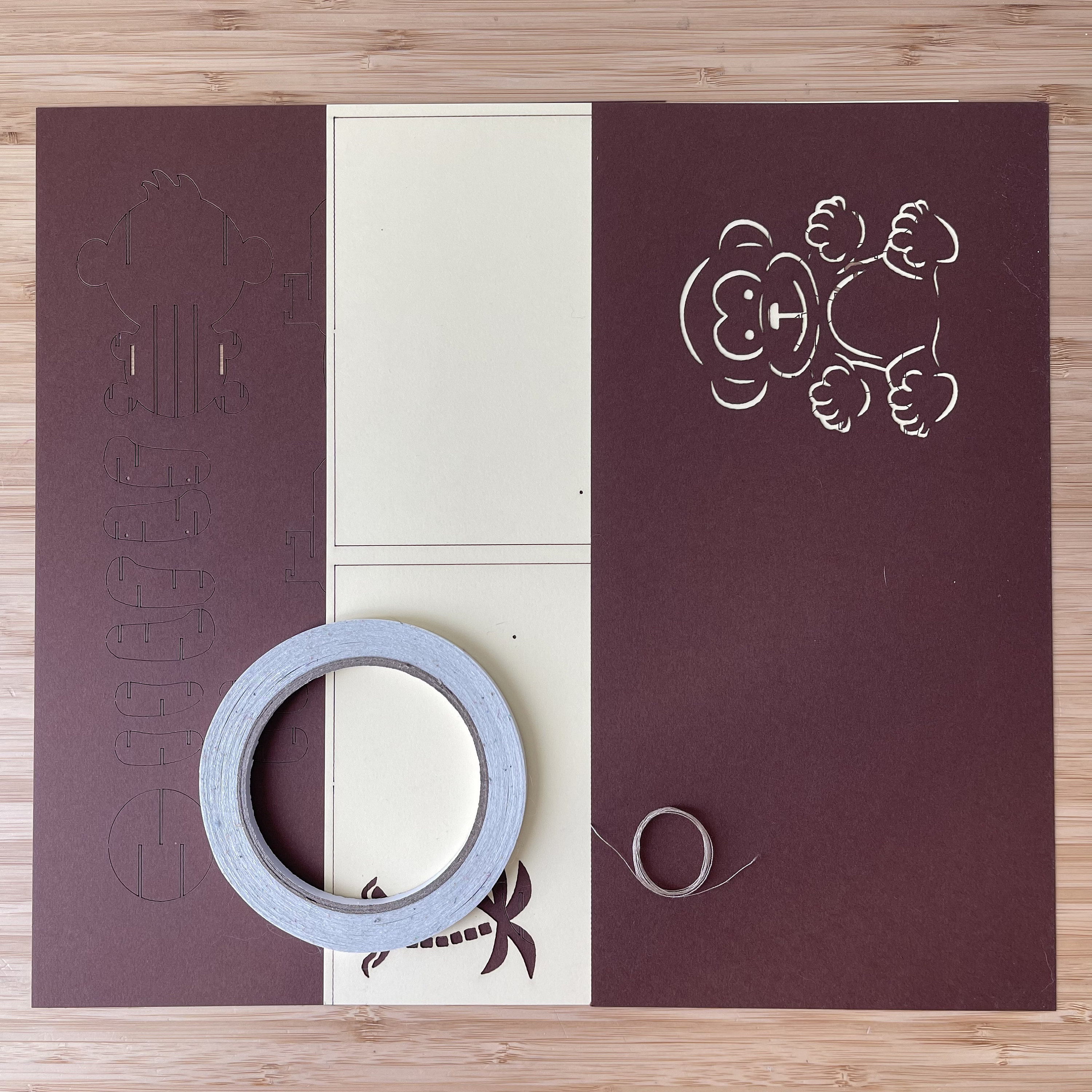 Make Your Own Monkey Pop up Card Paper Craft DIY Kit - Etsy