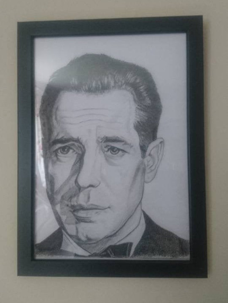 Humphrey Bogart Pencil Drawing Portrait Fine Art Print - Etsy