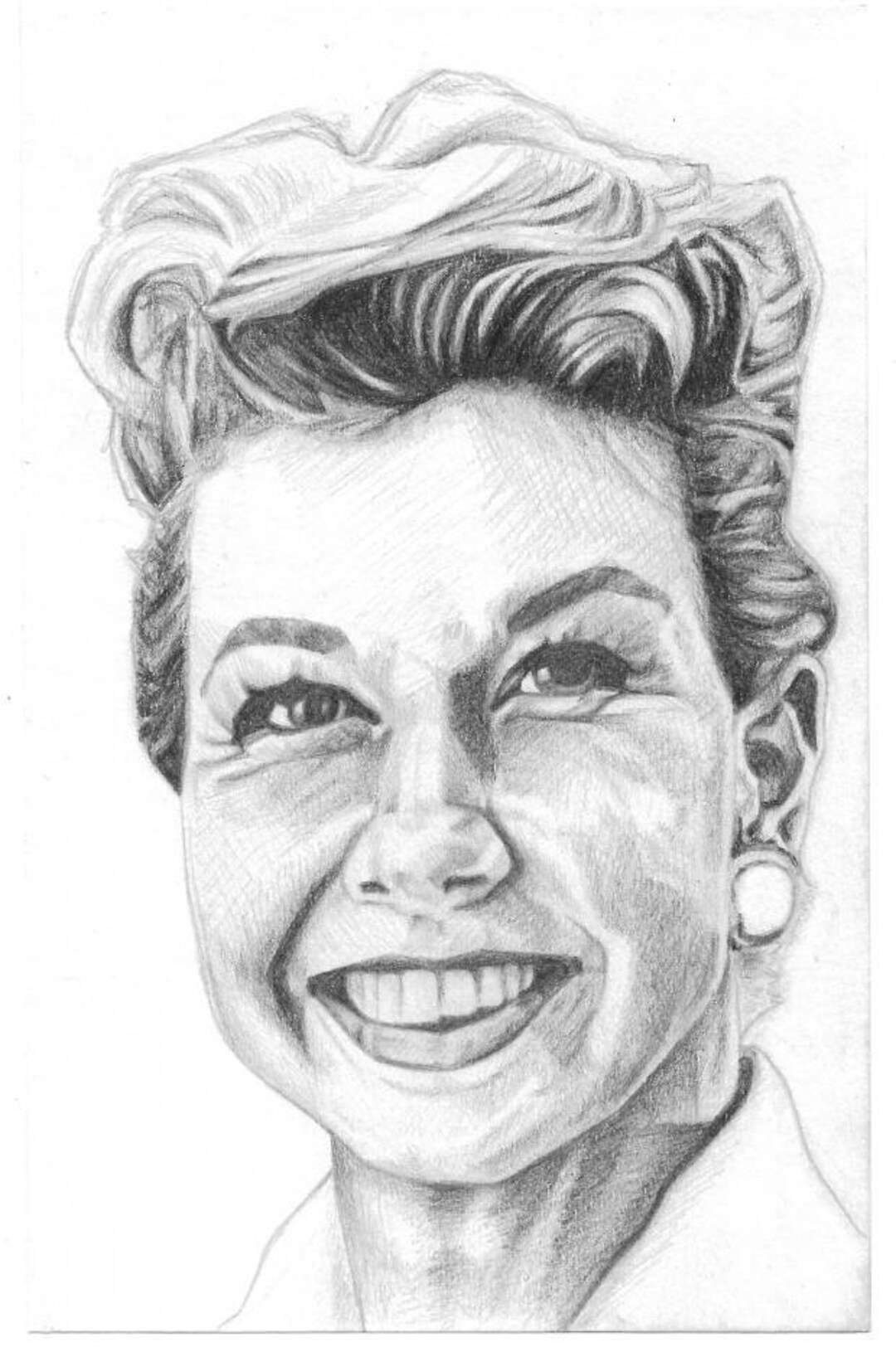 Doris Day Pencil Drawing Portrait Fine Art Print - Etsy