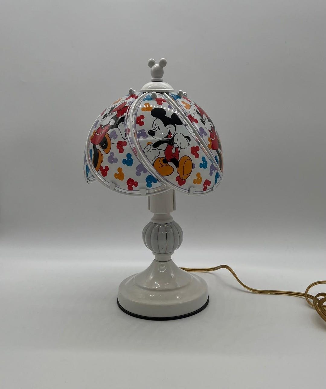 Mickey Mouse and Minnie Mouse Touch Lamp Tiffany Style Glass Panel ...