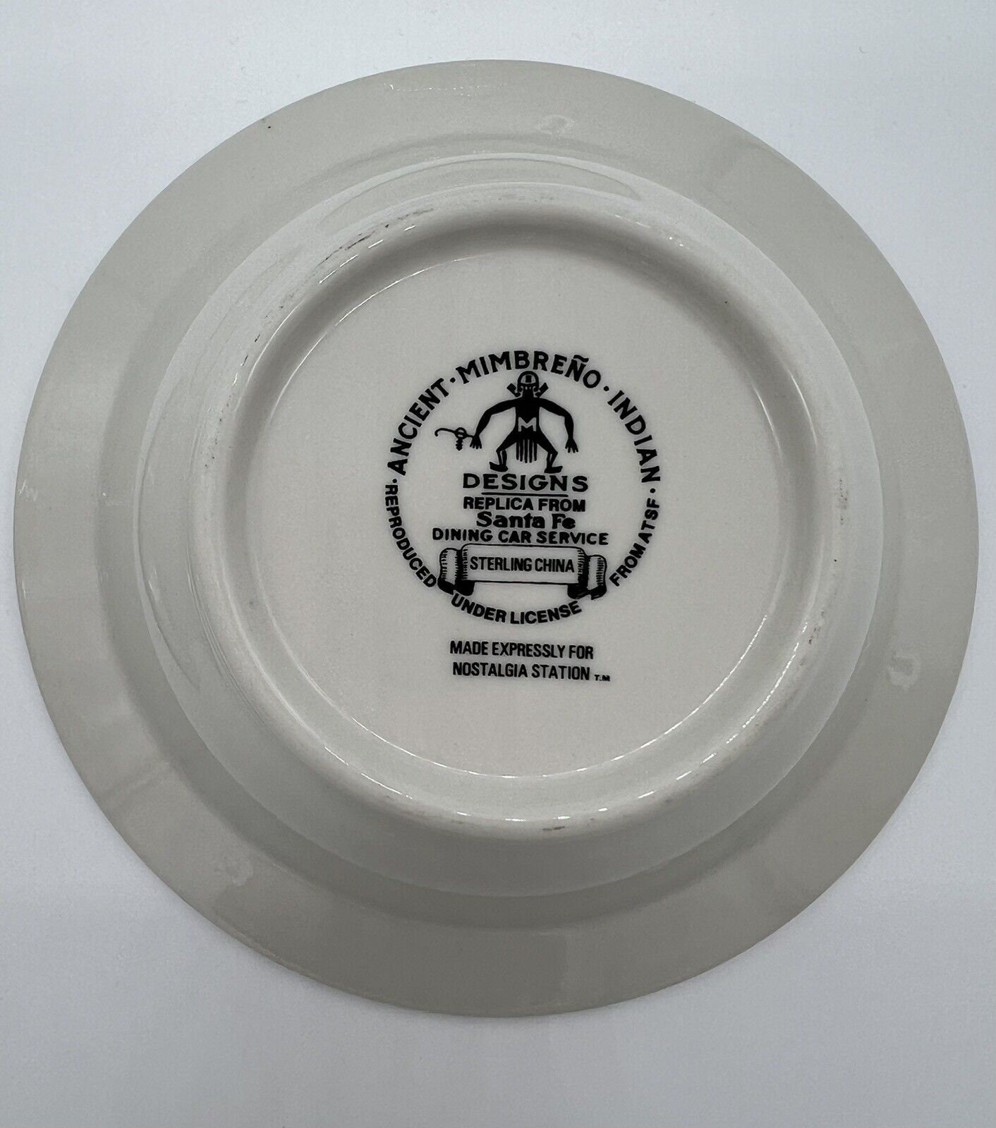 Ancient Mimbreno Indian Replica Santa Fe Dining Car Service Set of 4 ...