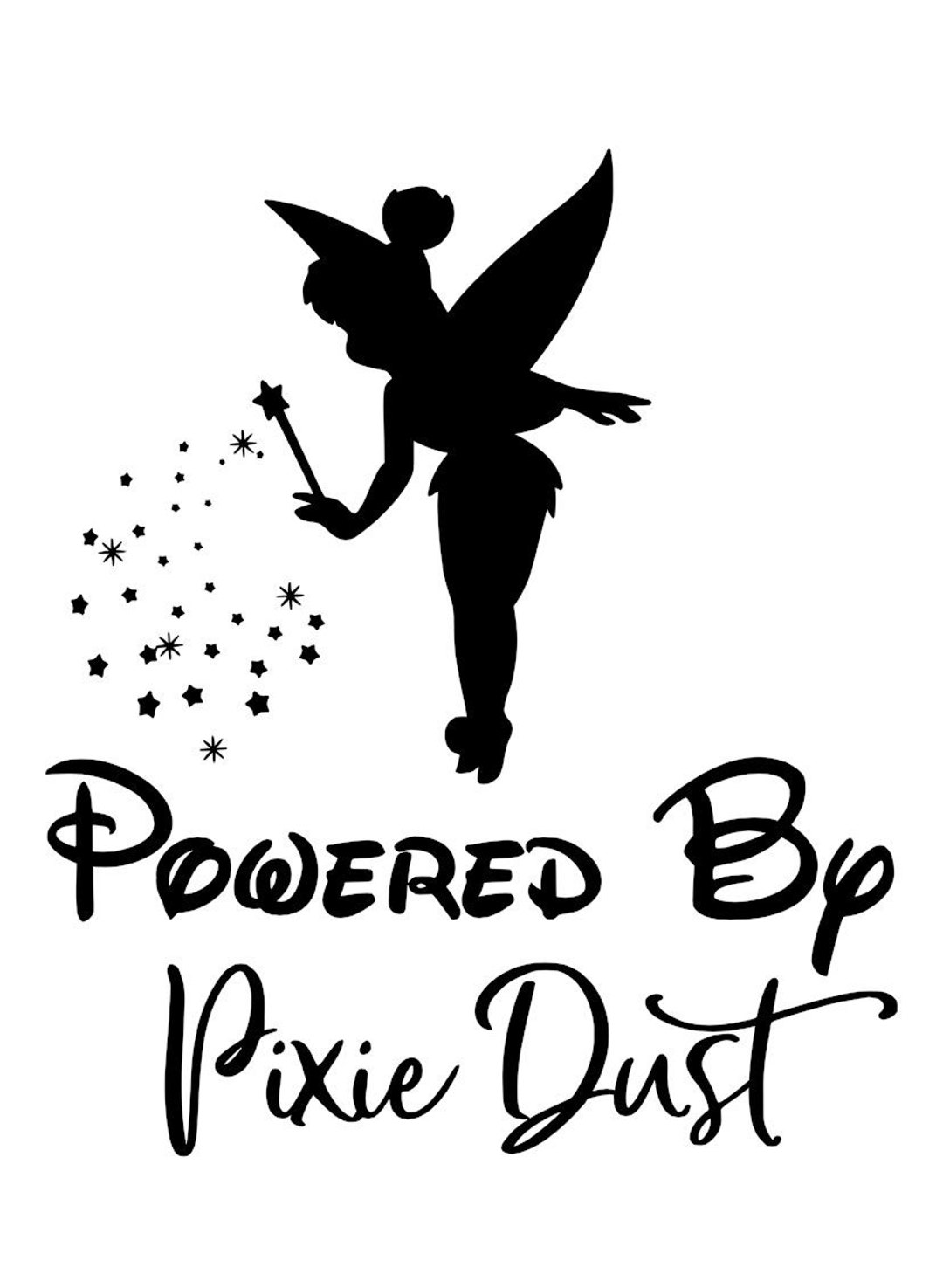 Tinker Bell Powered by Pixie Dust Decal - Etsy