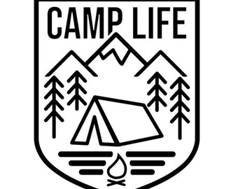 Camp Life Decal | Etsy