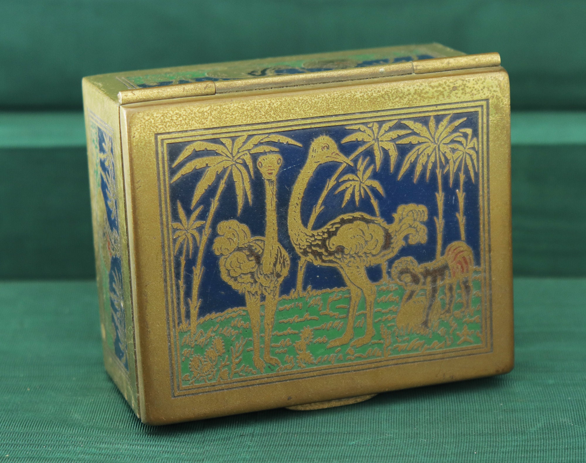 Antique Art Deco Brass Smoking Set, Vintage 4 Piecse Smoking Set ...