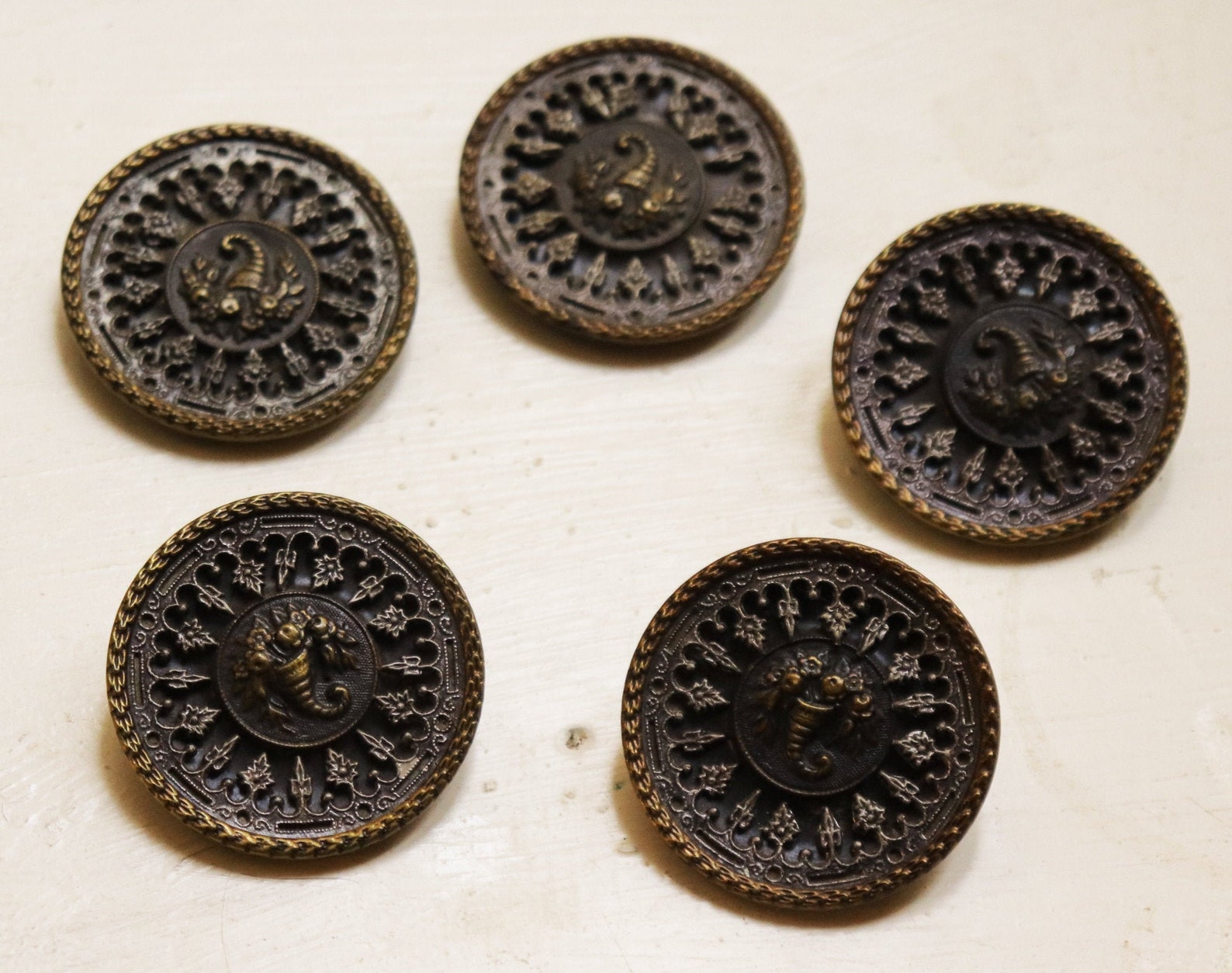 Antique Metal Shank Buttons 1900 Handmade in Italy/ Antique - Etsy
