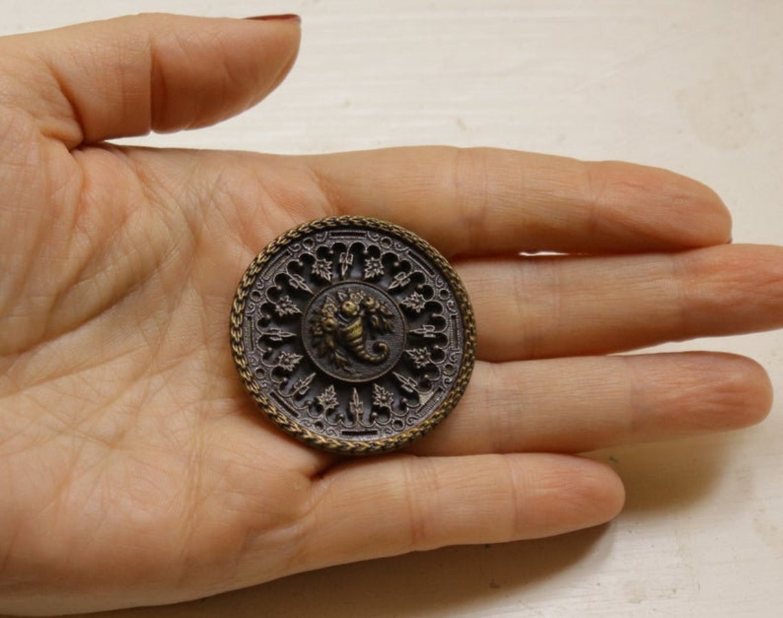 Antique Metal Shank Buttons 1900 Handmade in Italy/ Antique - Etsy