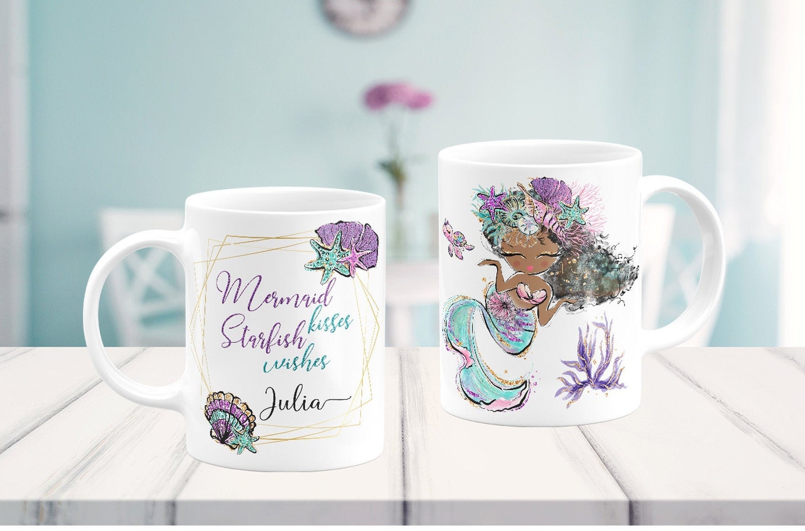 Personalized Mermaid Coffee Mug Custom Mug Gift for Her | Etsy
