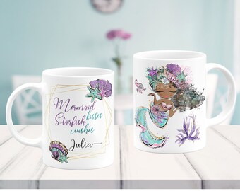 Personalized Mermaid Coffee Mug Custom Mug Gift for Her | Etsy