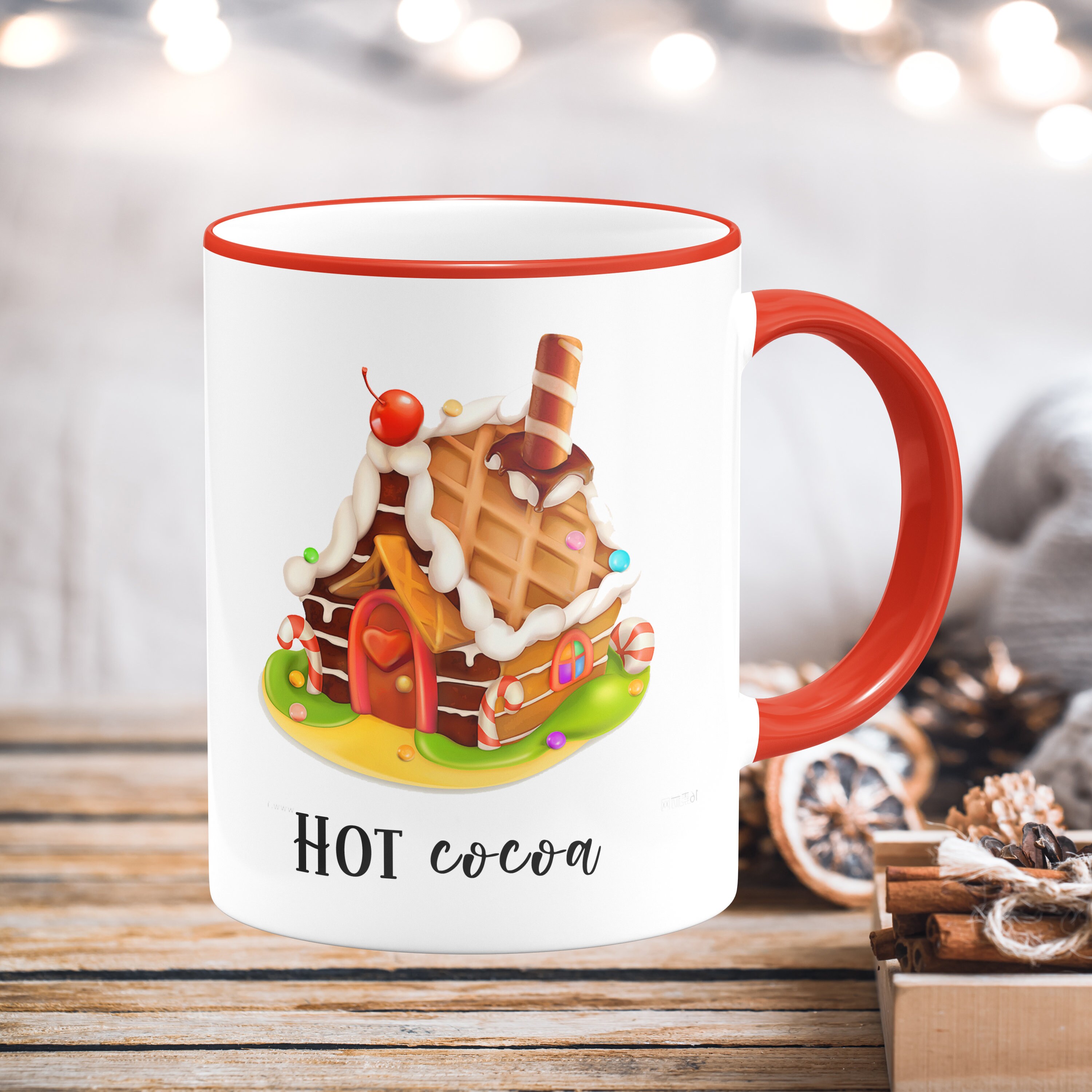 Christmas Hot Cocoa Mug Holiday Coffee Mug Hot Chocolate - Etsy