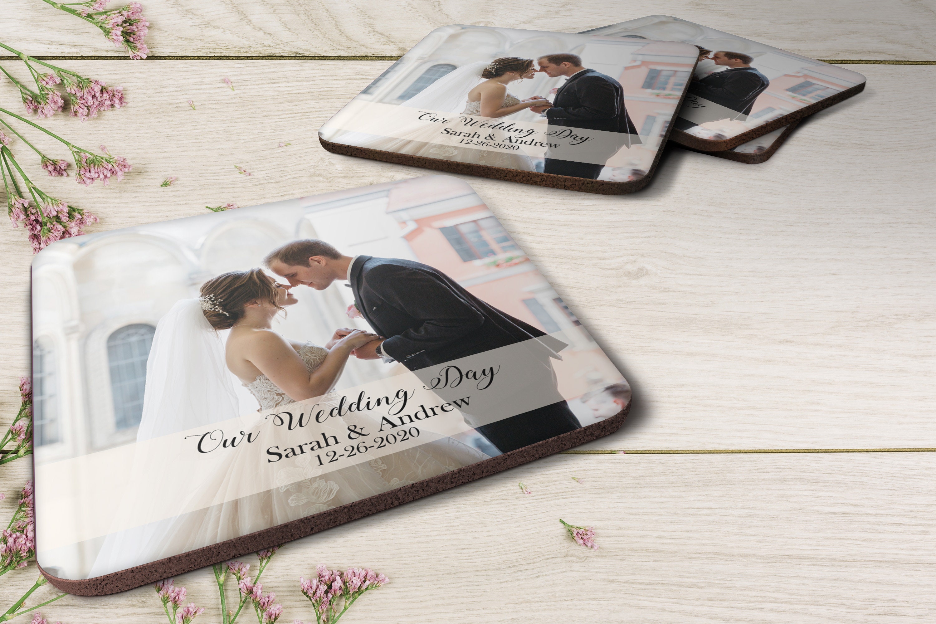 Personalized Wedding Photo Coasters Wedding Favors Keepsake - Etsy