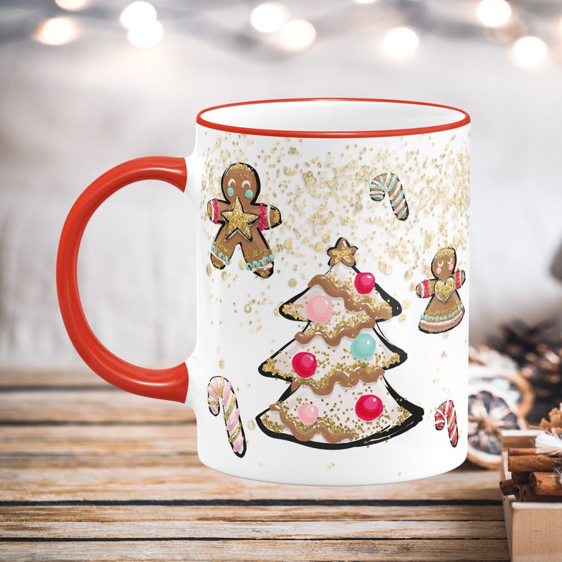 Christmas Gingerbread Mug Holiday Coffee Mug Hot Chocolate - Etsy