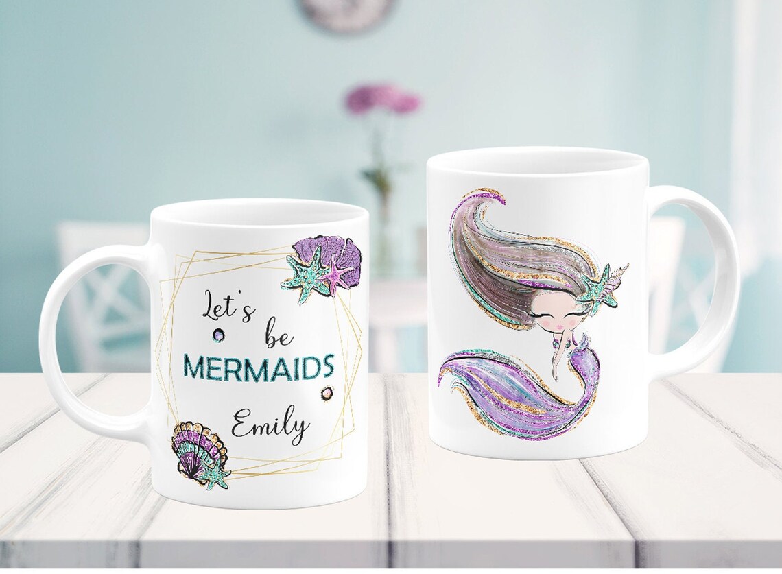 Personalized Mermaid Coffee Mug Custom Mug Gift for Her - Etsy