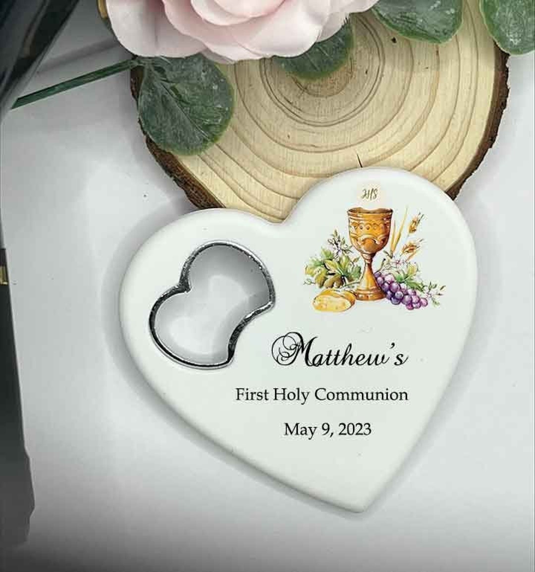 Personalized First Holy Communion Bottle Opener Magnet, First Holy ...