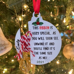 Personalized Height Ribbon Christmas Ornament Keepsake Height - Etsy Canada