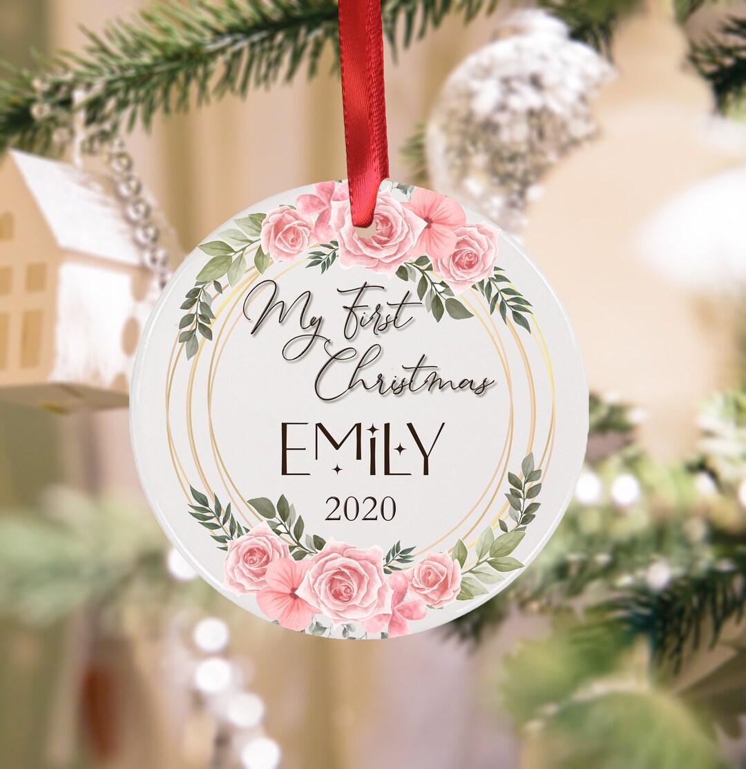Personalized My First Christmas Baby Ornament Christmas Ornament ...