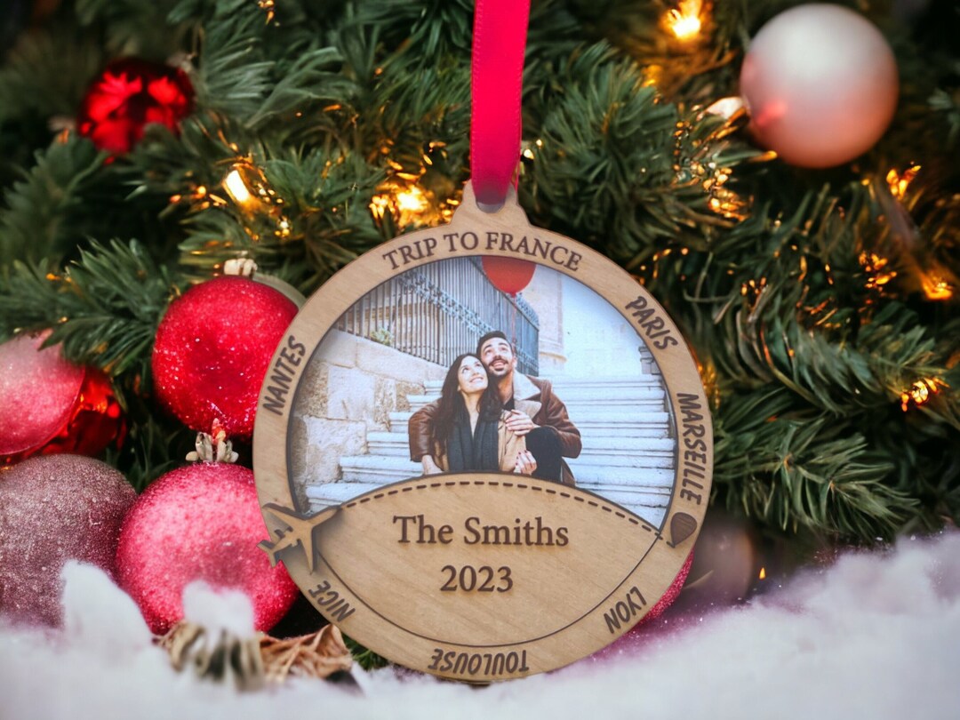 Personalized TRAVEL Ornament Ornament, Travel Souvenir, Vacation ...